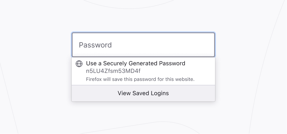 Free password manager — Firefox